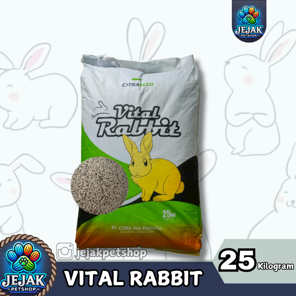 Jual Makanan Kelinci Vital Rabbit 25 Kg / Food Rabbit / Pelet Vital ...