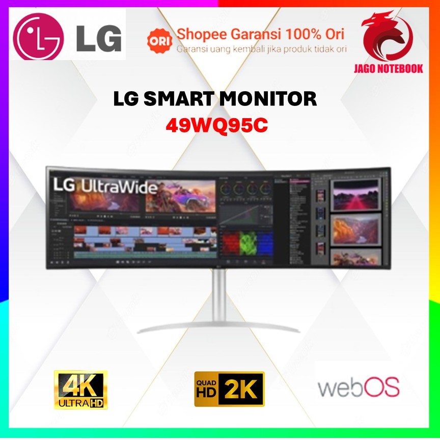 Jual LG SMART MONITOR 49WQ95C 49" Dual QHD Nano IPS UltraWide Curved Monitor | Shopee Indonesia
