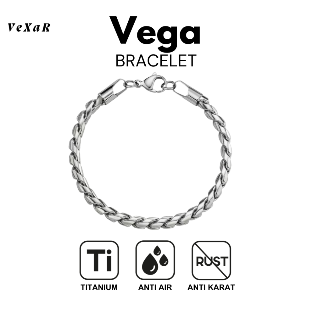 Jual VEXAR - VEGA Bracelet - Gelang Rantai Pria Keren Elegan Titanium ...