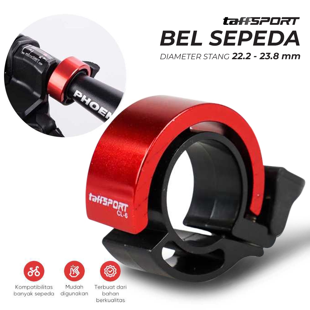 Jual Taffsport Bel Sepeda Ontel Bike Klakson Loud Horn Merah | Shopee ...