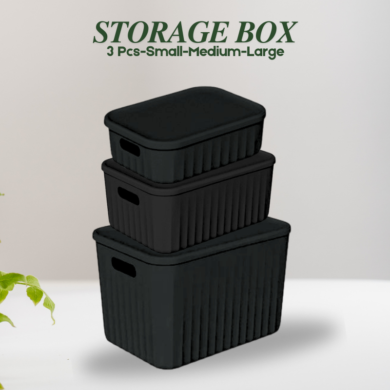 Jual Kotak Storage Dengan Tutup Keranjang Plastik Kontainer Organizer ...
