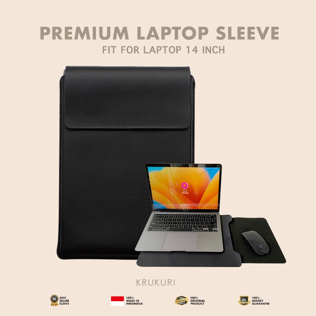 Jual KRUKURI - Laptop Sleeve 14' inch Premium Sarung Laptop MacBook Air ...