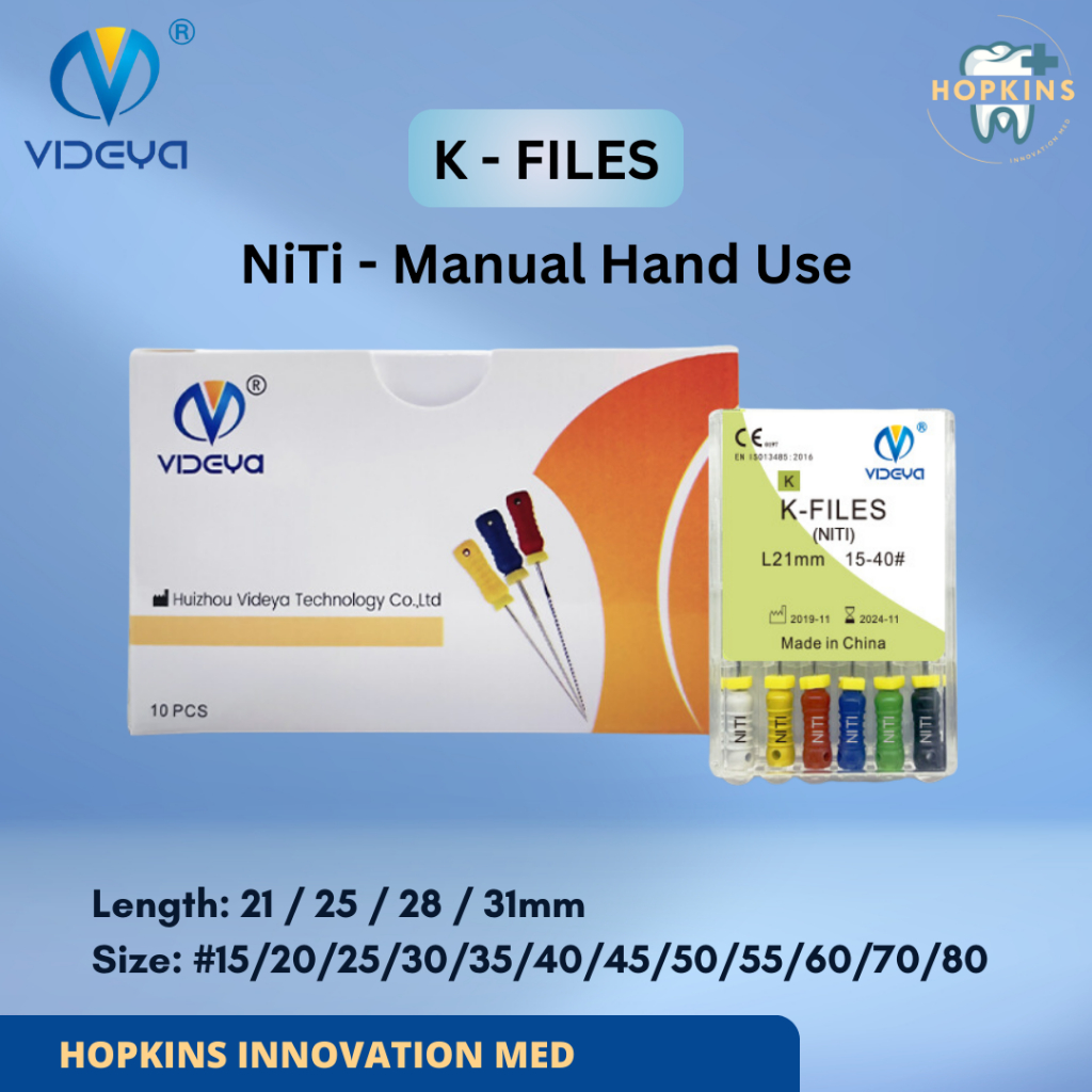 Jual K Files NiTi L 21 25 28 31mm Dental Endo Manual Hand Use Root ...
