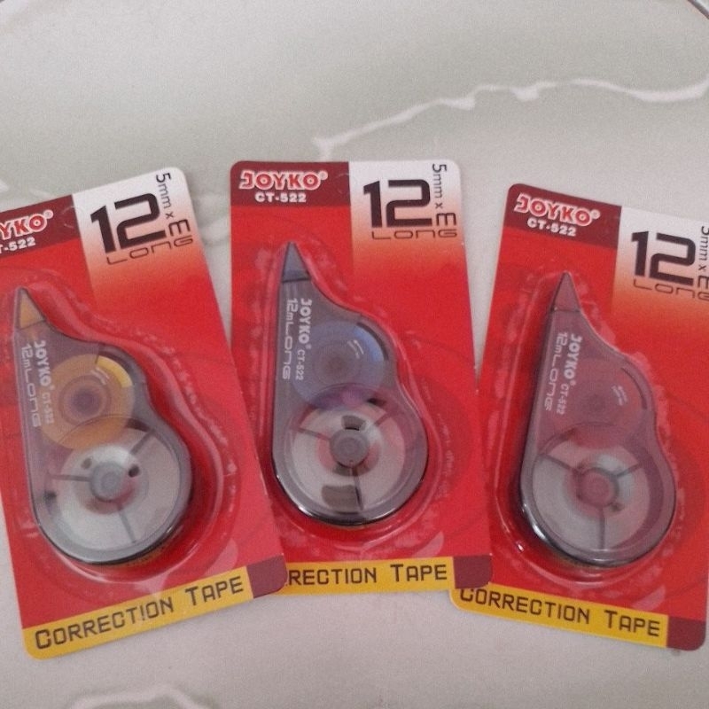 Jual (1 pcs) Correction Tape/Tipe-x Roll Kertas 12m x 5mm | Shopee ...