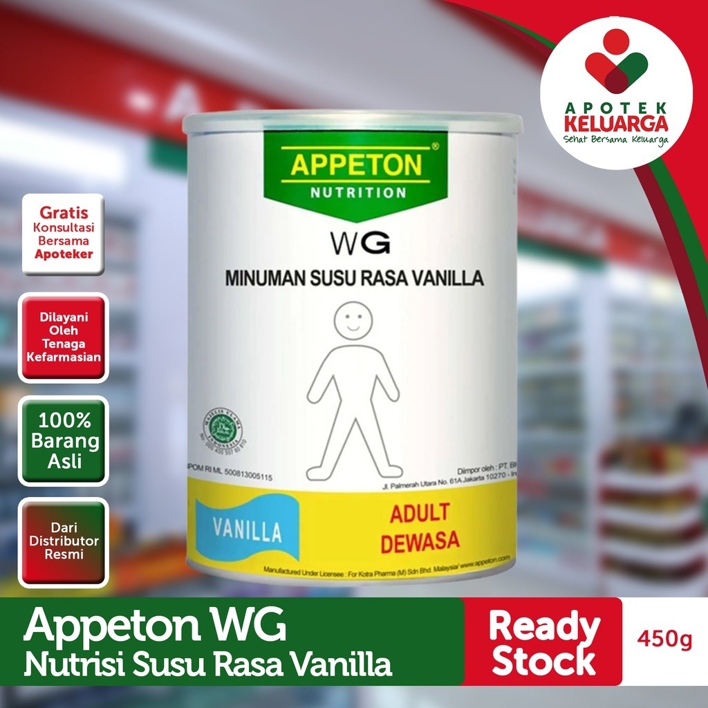 Jual Appeton WG Dewasa Vanilla 450gr#untuk penambah berat badan yang ...