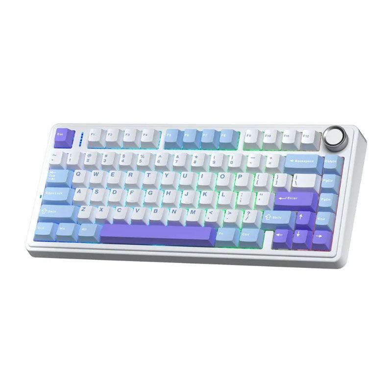 Jual (SECOND) keycaps aula f75 white blue purple | Shopee Indonesia