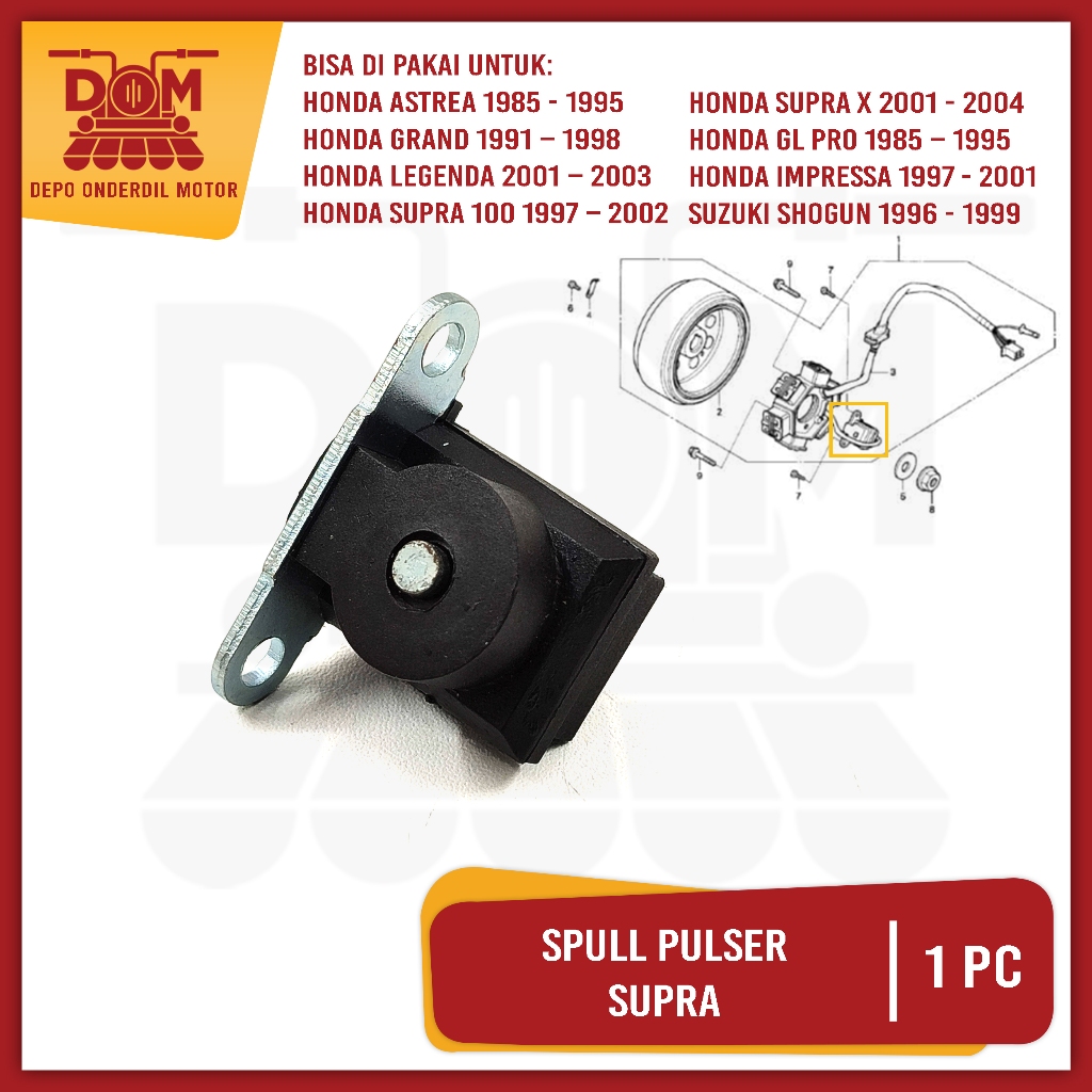 Jual Spull Pulser Coil Supra (KAGAYAKU) Spul Fulser Fuser Koil Honda ...