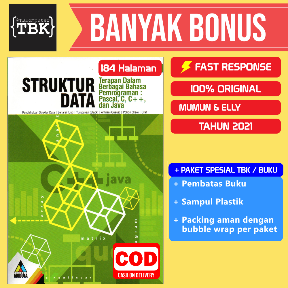 Jual BUKU STRUKTUR DATA TERAPAN DALAM BERBAGAI BAHASA PEMROGRAMAN ...