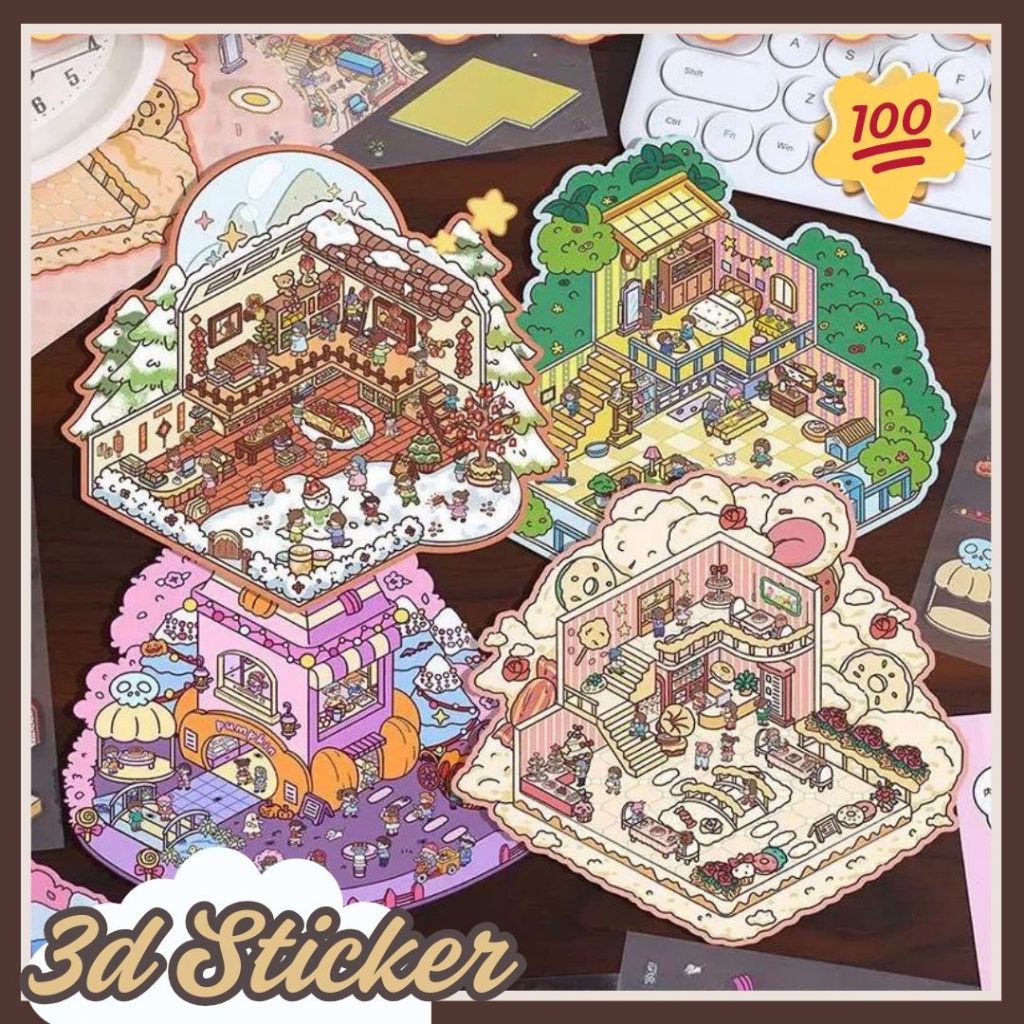 Jual [HARU] 3D Decor Sticker Sheet Stiker 3D Dekorasi Ruangan Sticker ...