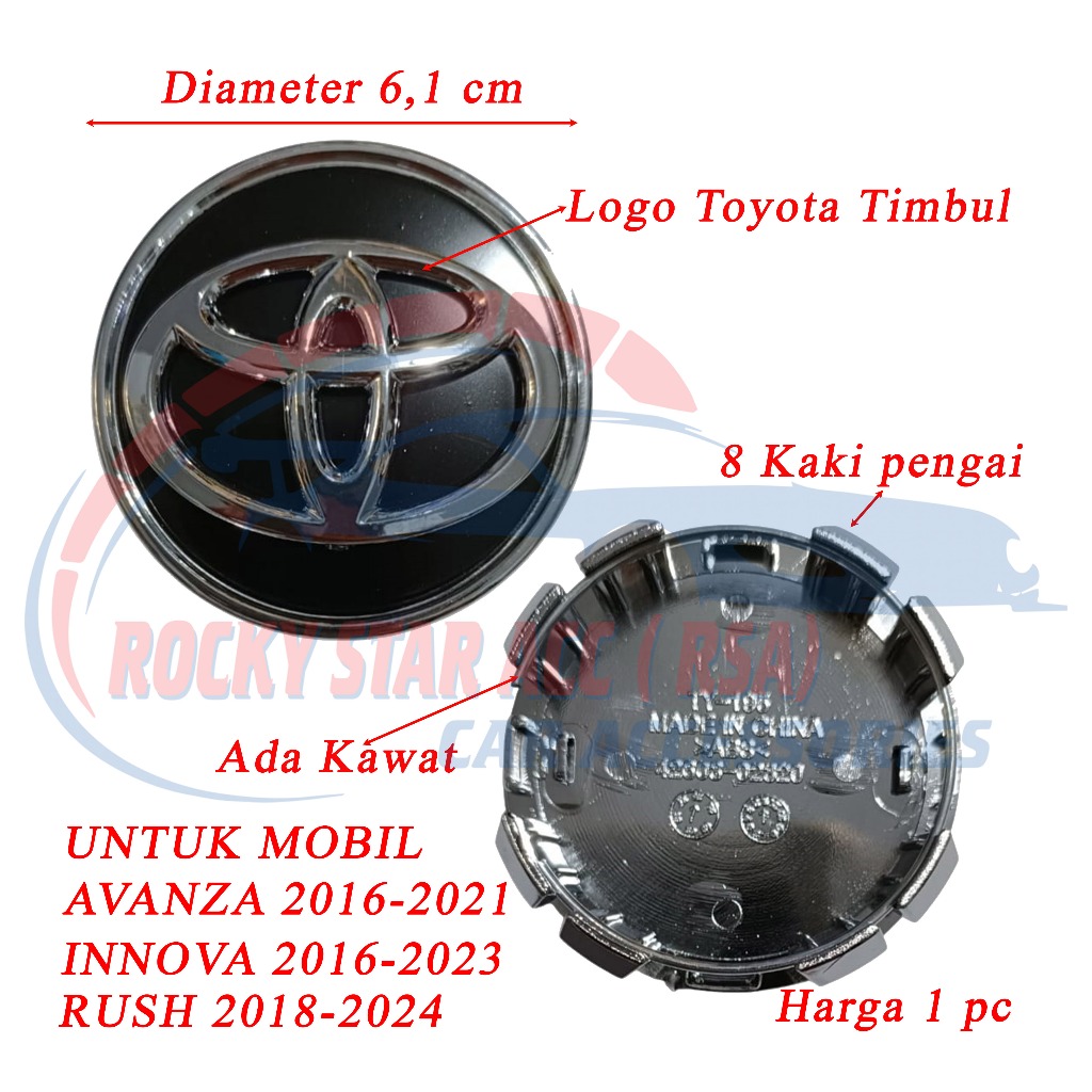 Jual Dop Velg Tutup As Roda Grand Avanza Innova Reborn New Rush 2018 ...