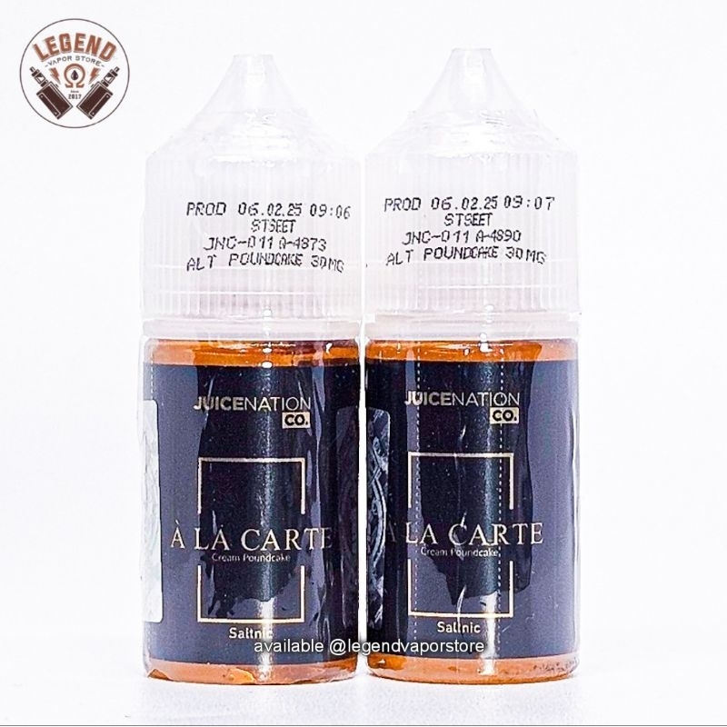 Jual SALT NIC - LIQUID ALA CARTE Cream Poundcake 30ML 30MG AUTHENTIC ...