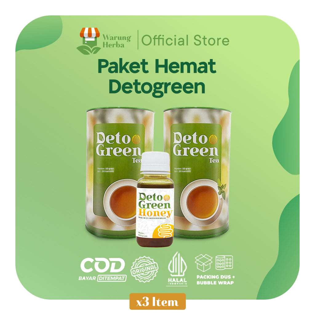 Jual [BUNDLING] 2 DETOGREEN 1 DETOGREEN HONEY Paket Hemat Teh Detox ...