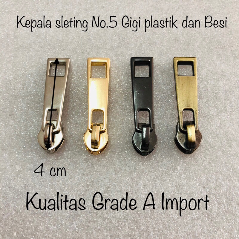 Jual Kepala sleting nomor 5 kualitas premium untuk gigi besi dan ...