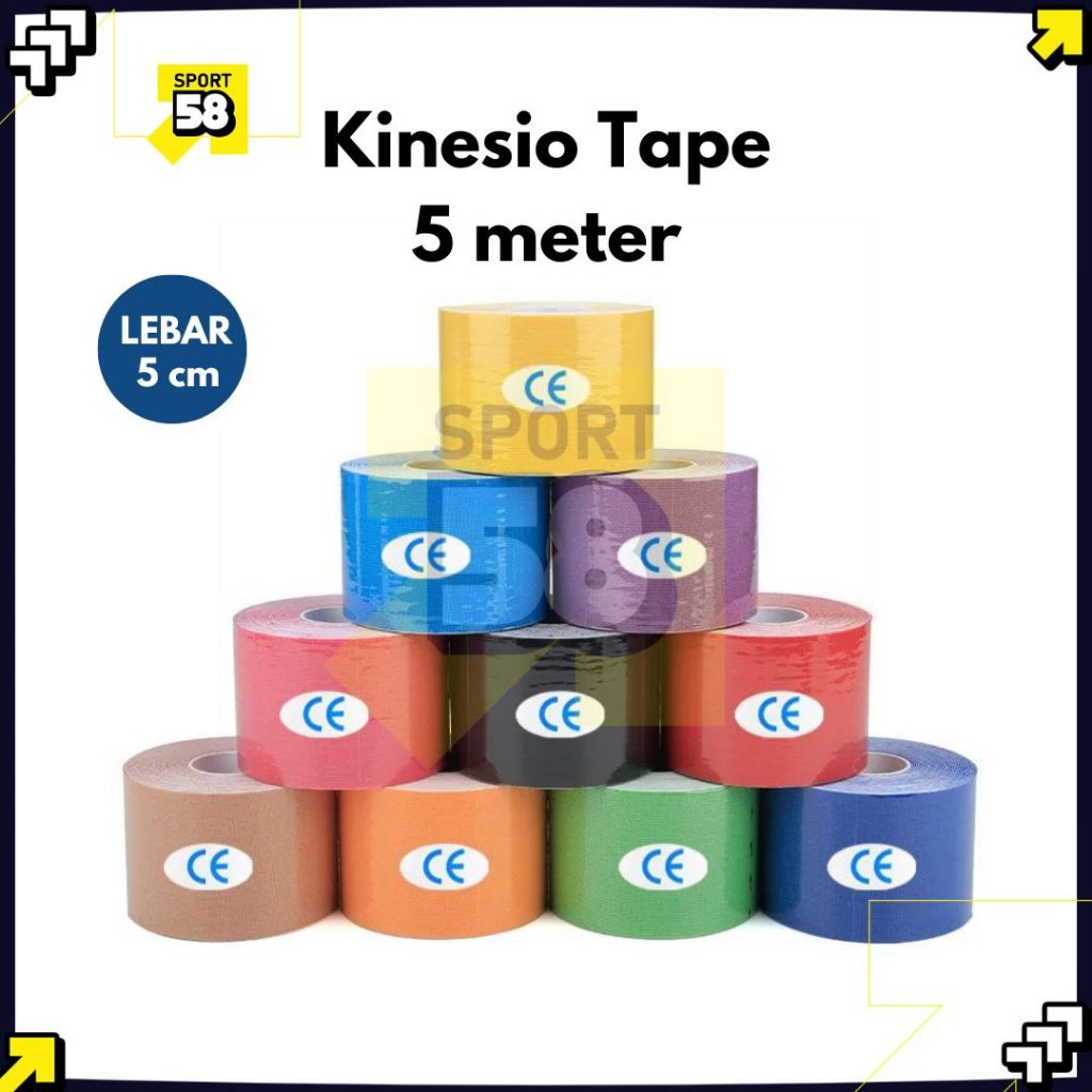 Jual Kinesio Tape 5CM x 5M Original / Kinesiology Tape / Tapping | Shopee Indonesia