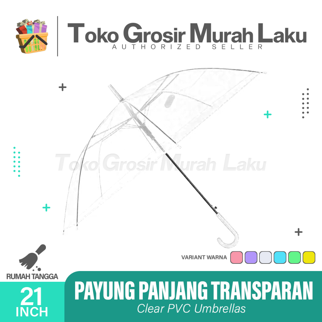 Jual Payung Bening Transparan Polos Payung Jepang Transparan Putih ...
