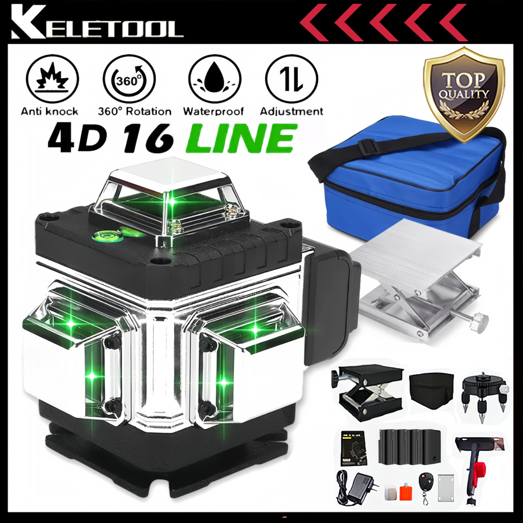 Jual keletool 16 line laser level 4d bangunan waterpass keramik digital ...