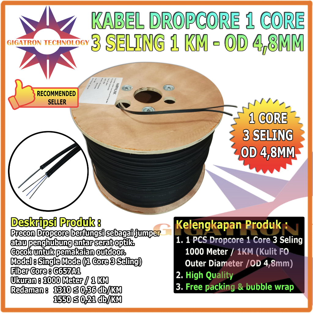 Jual Kabel Dropcore Fiber Optic 1000 Meter / Kabel Dropcore Fiber Optic ... Jual Kabel Dropcore Fiber Optic 1000 Meter / Kabel Dropcore Fiber Optic ...