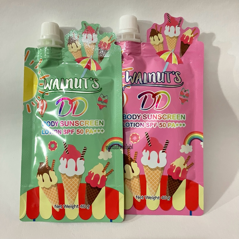 Jual Walnuts DD Body Sunscreen Lotion SPF 50+++ Thailand - Sachet ...