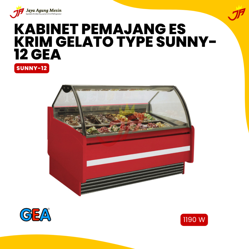 Jual GEA Kabinet Pemajang Es Krim Gelato Type SUNNY-12 GEA | Shopee Indonesia