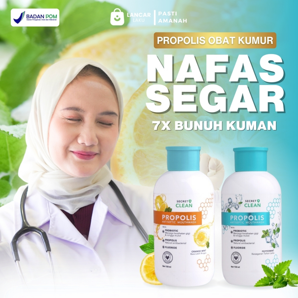 Jual Propolis Obat Kumur Obat Kumur Propolis Secret Clean Pembersih ...