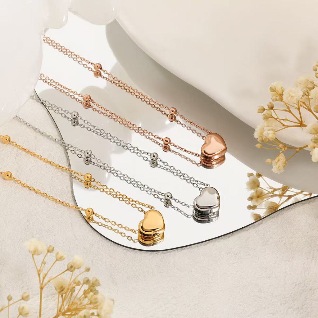 Jual Kalung Titanium Wanita Anti Karat Selamanya / Kalung Titanium Plus ...