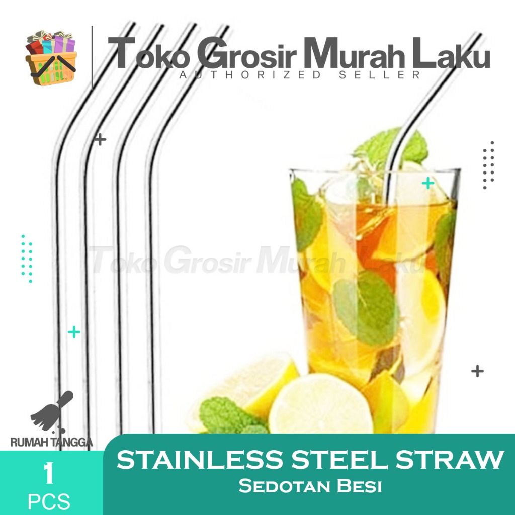 Jual SEDOTAN STAINLESS BENGKOK STRAW SEDOTAN BESI LENGKUNG STAINLESS ...