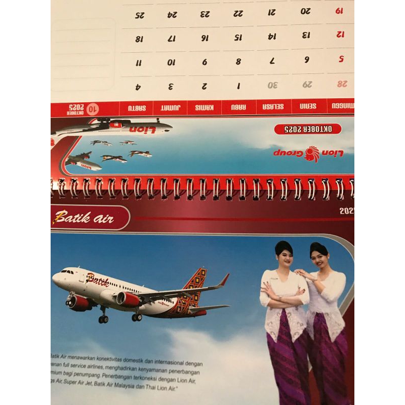 Jual KALENDER LION GRUP/ SUPER AIR JET/ BATIK AIR DLL | Shopee Indonesia