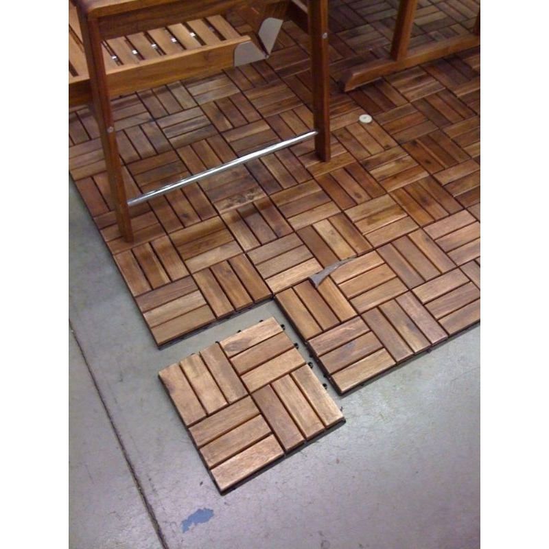 Jual Ubin Kayu Dekorasi Interior Lantai Kayu jati 30x30cm new model ...