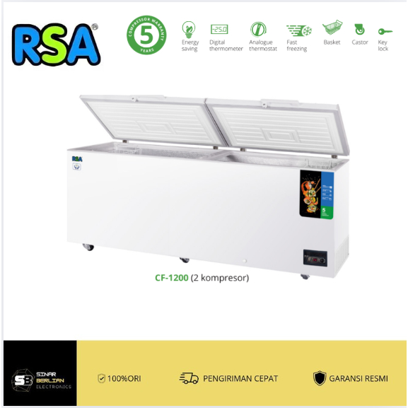 Jual Chest Freezer RSA 1050 Liter (CF 1200) Box Pembeku 1050 Liter ...