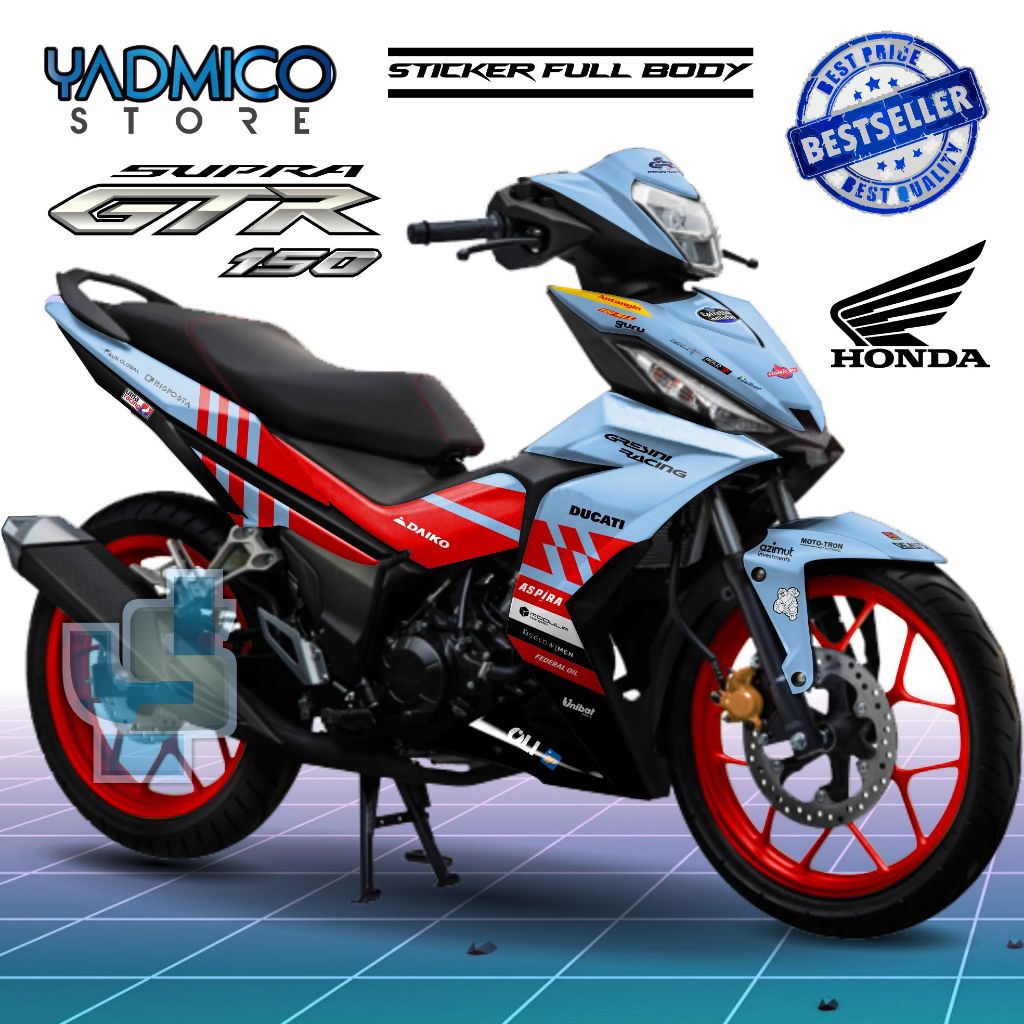 Jual Decal Supra GTR 150 Full Body - Stiker Supra GTR Full Body - Decal ...