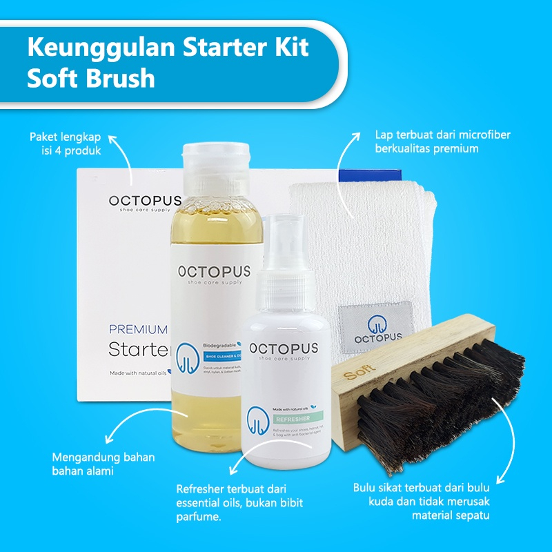 Jual Octopus Shoe cleaner Paket Pembersih Sepatu Tas Topi - Sabun cuci ...