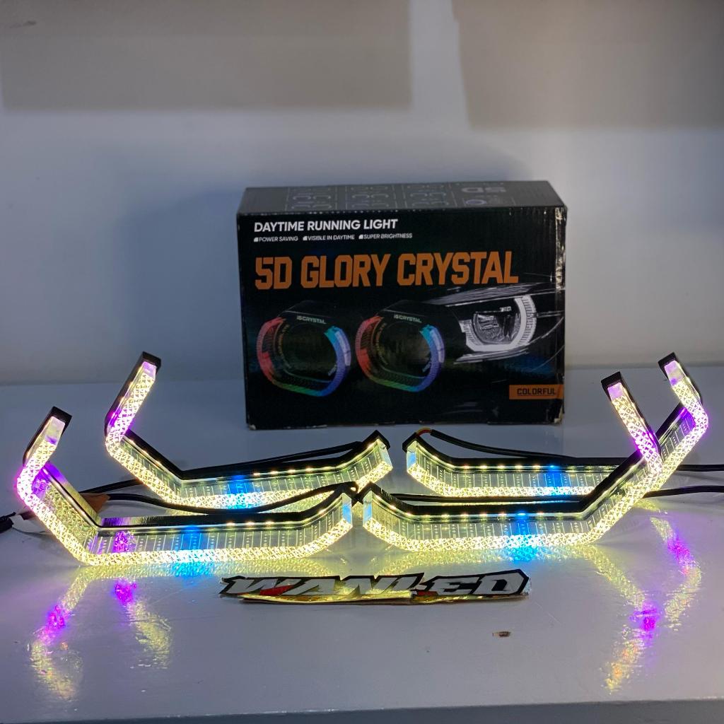 Jual Lazy Slim Frame DRL Crystal Angel Eyes RGB Banyak Warna UNtuk ...