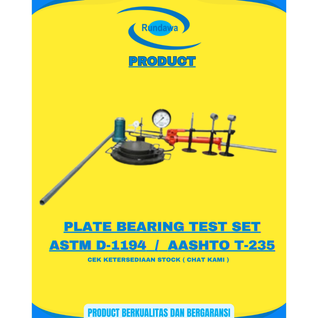Jual PLATE BEARING TEST SET / Jual Plate Bearing test set / Plate ...