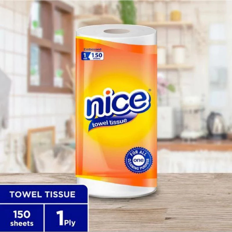 Jual Tissue NICE Kitchen Towel Roll Embossed Isi 150 Sheet - 1 Ply ...