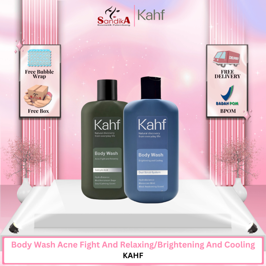 Jual Kahf Body Wash Acne Fight and Relaxing/Brightening and Cooling 200 ...