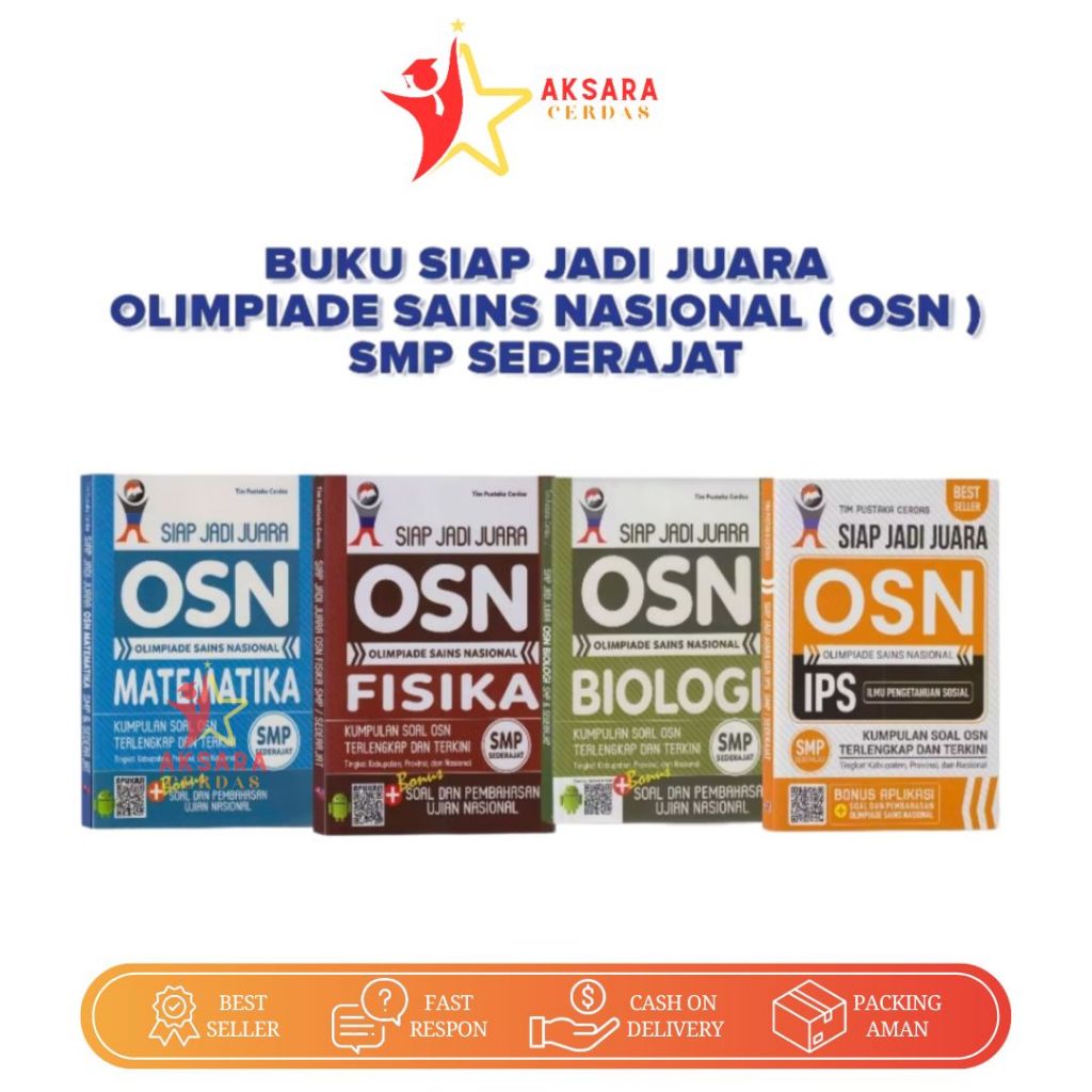 Jual Buku Olimpiade OSN KSN Untuk SMP : Matematika Fisika Biologi IPS Terlengkap dan Terupdate ...