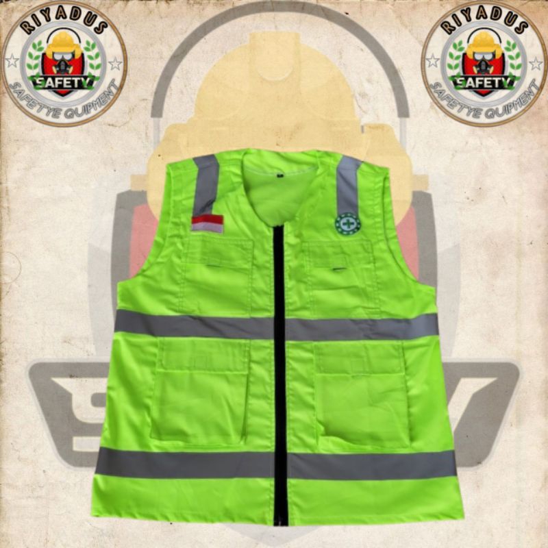 Jual rompi vest safety first/rompi k3/rompi lapangan/rompi proyek ...