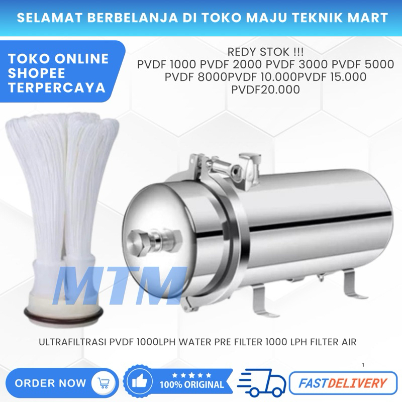 Jual Ultrafiltrasi PVDF Water Pre Filter 20.000 LPH UF PVDF 20.000 Lph ...