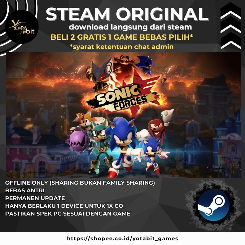 Jual Sonic Forces PC Game Sharing Original Offline | Shopee Indonesia