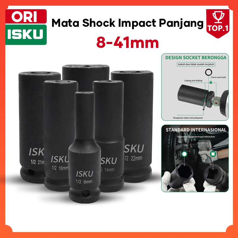 Jual ISKU Mata Sok Impact 1/2 Inch CR-MO 8-41mm Mata Shock Impact ...