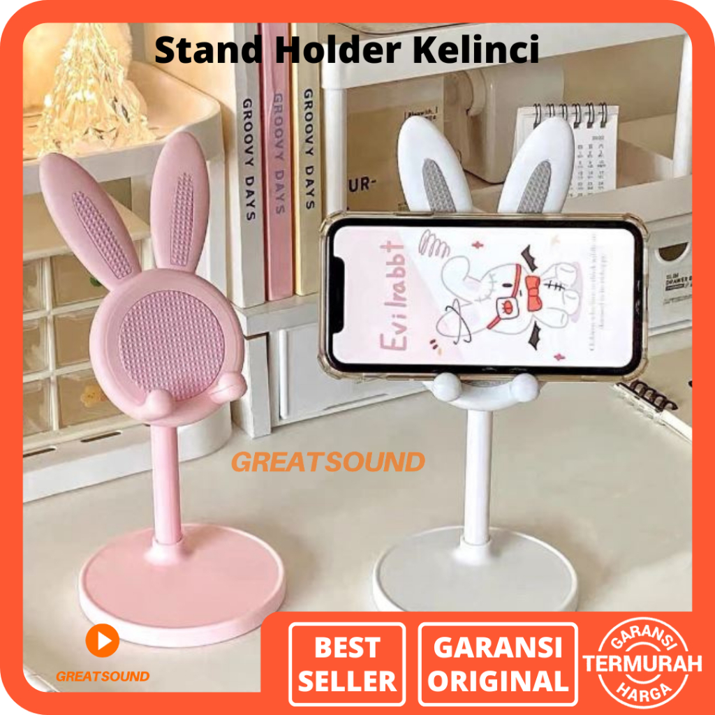 Jual Stand Holder HP Lucu Motif Kelinci Stand Holder Kelinci Standing ...