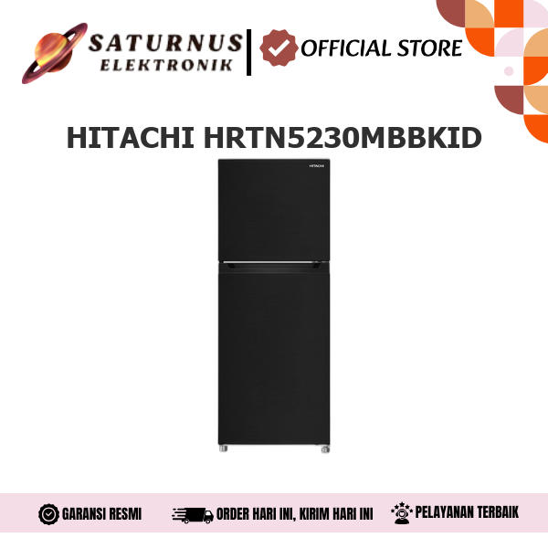 Jual KULKAS 2 PINTU HITACHI HRTN5230MBBKID INVERTER COMPRESOR 210L//HRTN5230MBBKID/HRTN5230 ...
