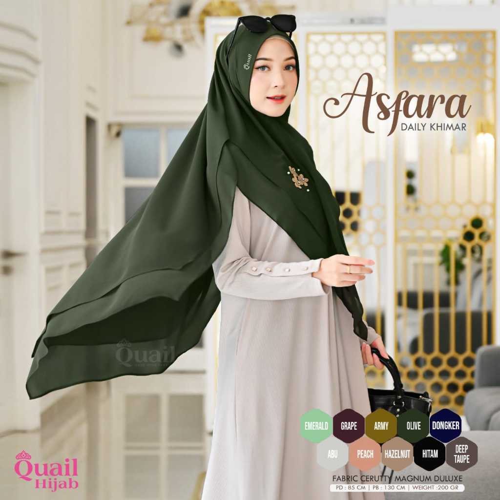 Jual Asfara Daily Khimar Original Quail Hijab Wanita Ceruty Magnum ...