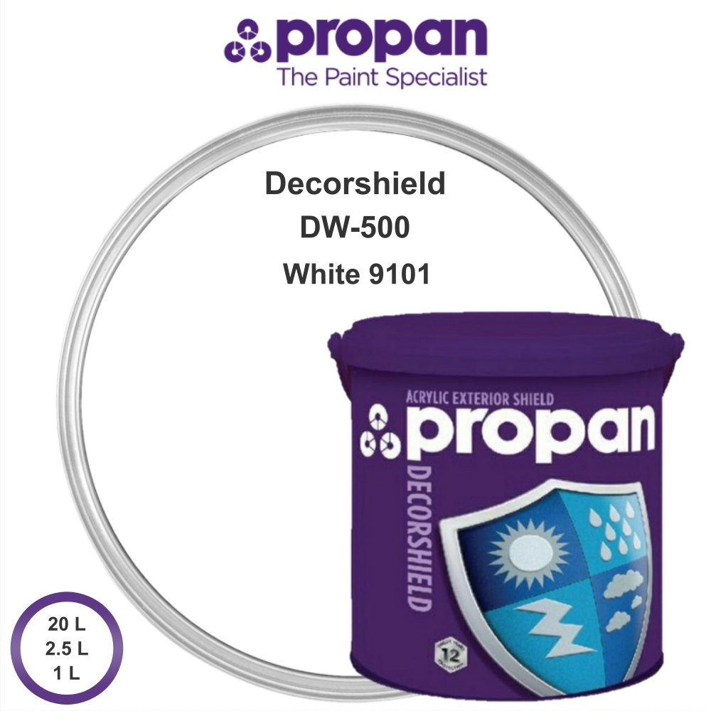 Jual PROPAN DECORSHIELD DW500 9101 WHITE - 20 LITER | Shopee Indonesia