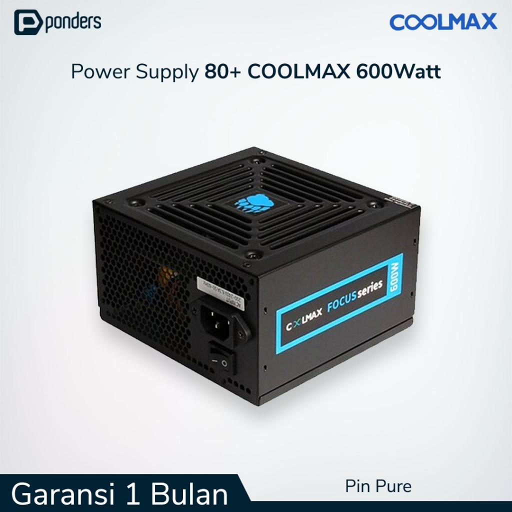 Jual PSU 600Watt 80+ / PowerSupply 600Watt 80+ Merk CoolMax Pin Pure ...