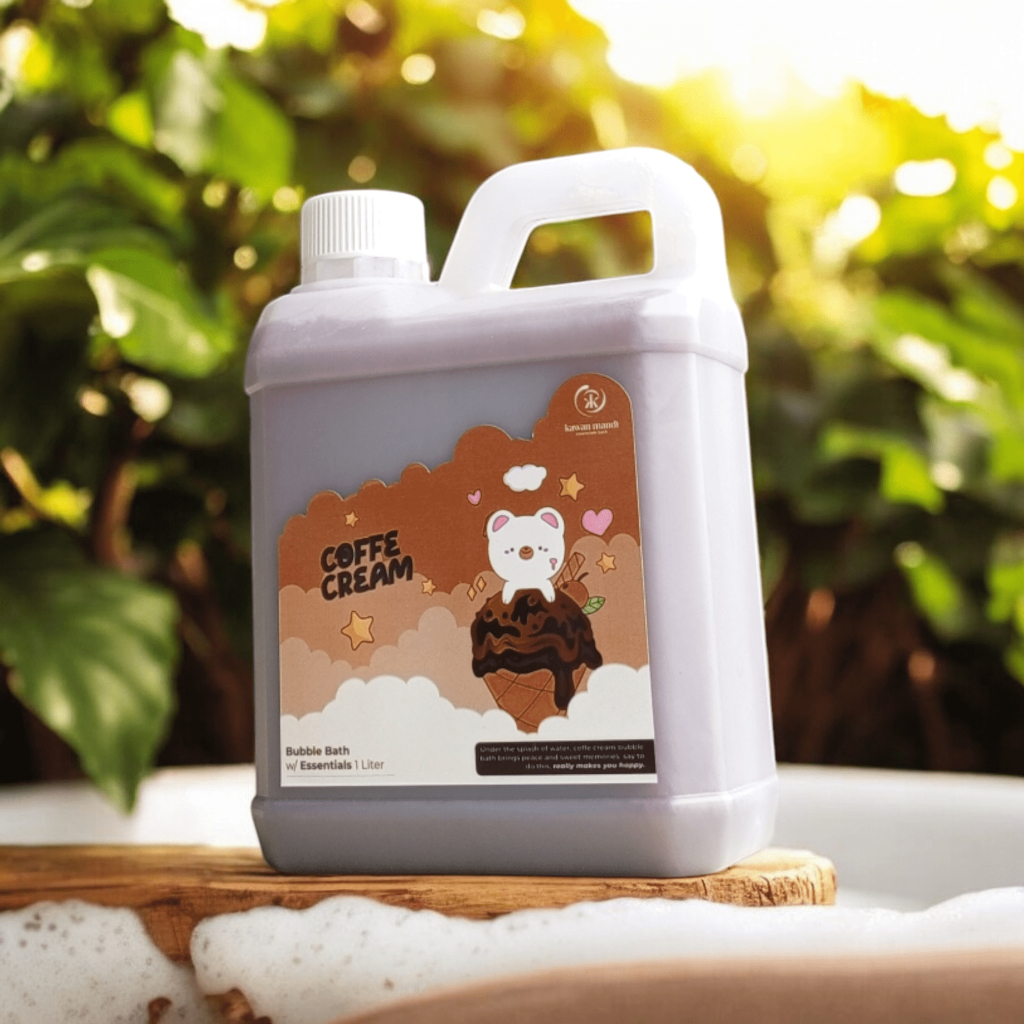 Jual 1 Liter Coffe Cream || Extra Foam Bubble Bath Ice Cream Series By ...