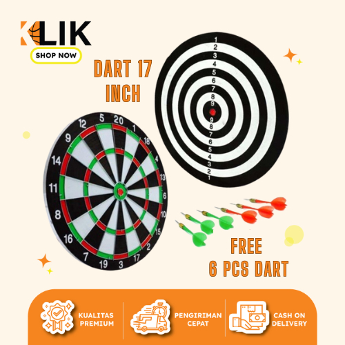 Jual DART GAME BESAR 17 inch / Papan Dart Board Besar Ukuran 43 cm ...