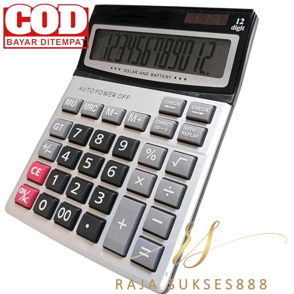 Jual CalculatorSDC-912C 12 digit | Kalkulator dagang batre AA 912c ...