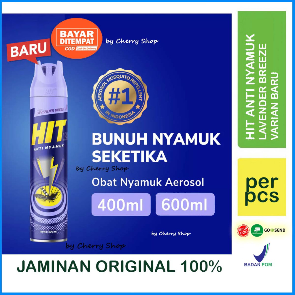 Jual [TERSEDIA UKURAN 750ML] HIT Aerosol Lavender 400ml 600ml - Obat ...