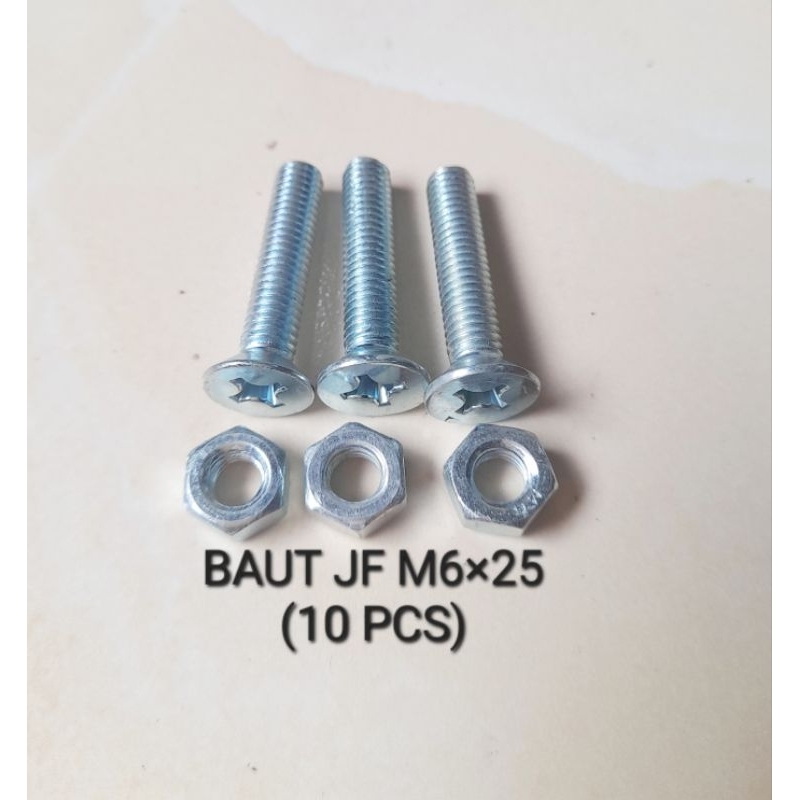 Jual MUR BAUT JF M5×45 LENGKAP DENGAN RING M5 ,PAKET 10 PCS | Shopee ...